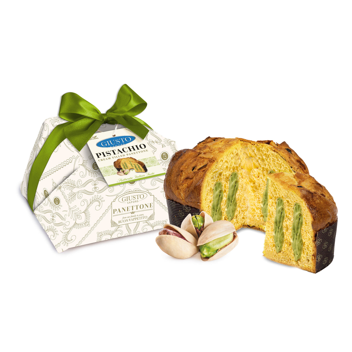 Panettone filled with Pistachio Cream – Giusto Sapore