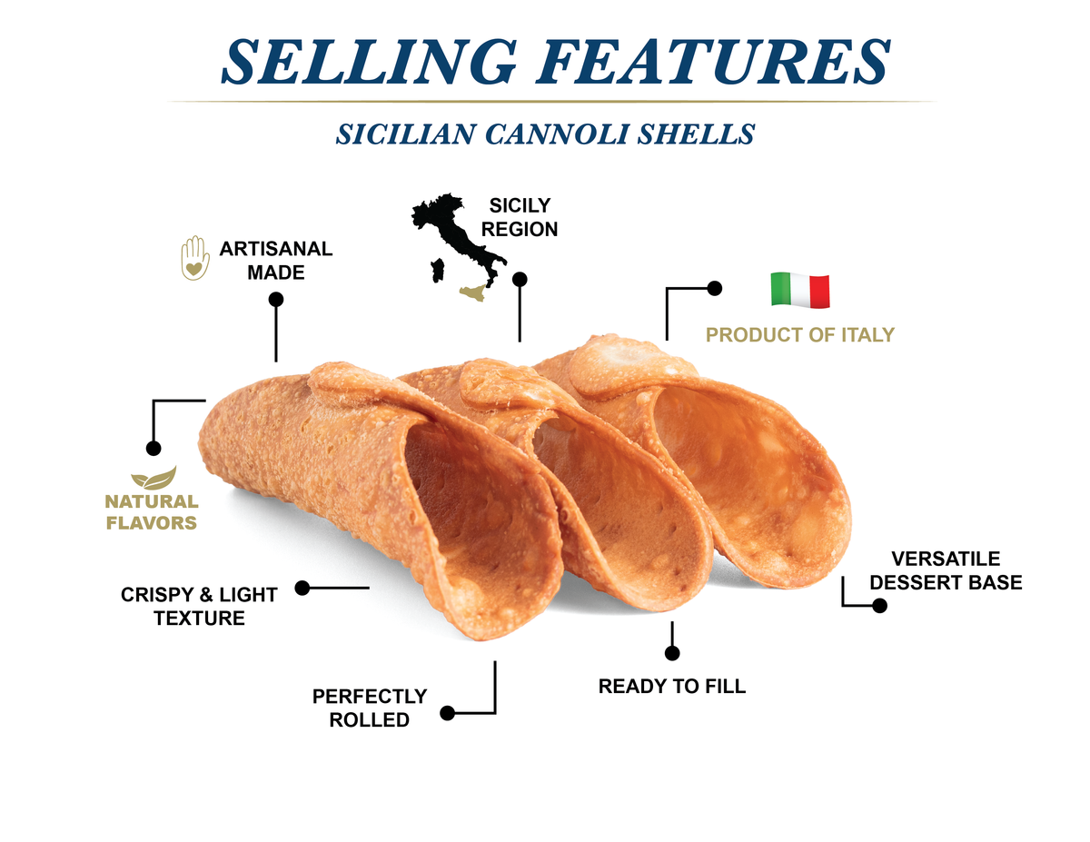 Sicilian Cannoli Shells- Large 12pc – Giusto Sapore